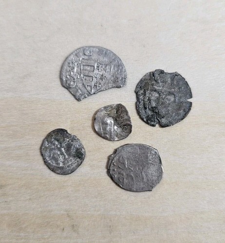 Lot of 5 Medieval Hammered Silver European Small Coins Post Medieval | eBay
