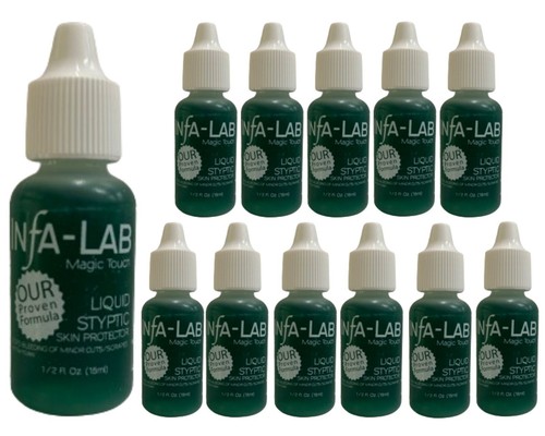 Infalab Magic Touch Liquid Styptic Skin Protector 1/2 oz 12pc Combo ...