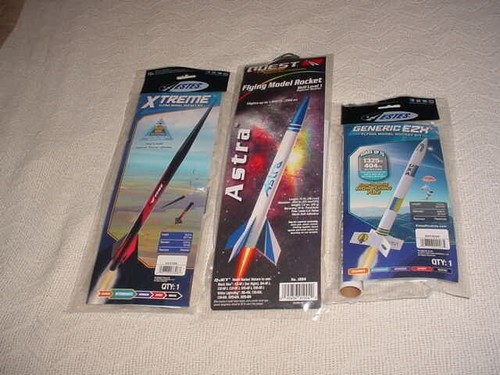 3- ESTES FLYING MODEL ROCKET KITS, GENERIC E2X + XTREME + ASTRA NEW | eBay
