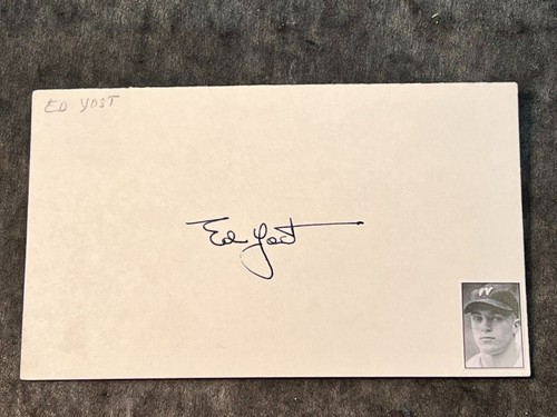 Autographed Index Card Ed Yost | eBay