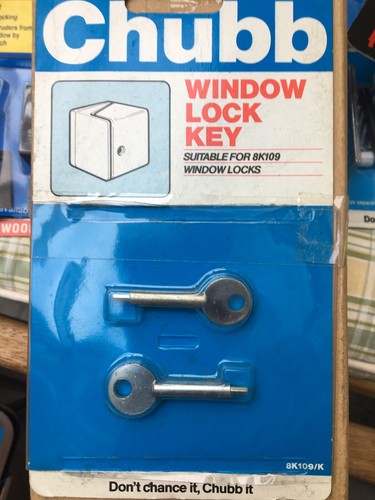 CHUBB WINDOW LOCK KEYS FOR 8K109. PACK OF 2 | eBay