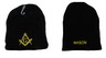 8" NAVY MASONIC EMBROIDERED WINTER BEANIE SKULL CAP mason hat | eBay