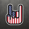 Rock On Rocker Hand Sign Sticker Vinyl Decal JDM Metal Hard Rock ...