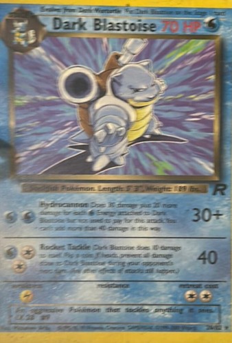 2000 Pokemon Team Rocket Dark Blastoise 20/82 Unlimited Non-Holo Rare ...