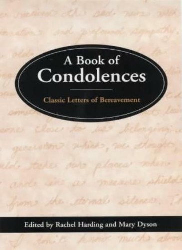 A Book of Condolences : Classic Letters of Bereavement | eBay Australia
