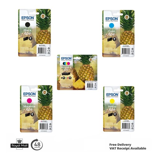 Genuine Epson 604 Pineapple Ink Cartridges for XP-3205 XP-4205 Lot BCMY ...