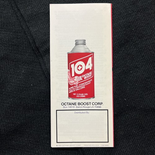 1982 104+ OCTANE BOOSTER Catalog Vintage Muscle Cars 80s COMPETITION ...