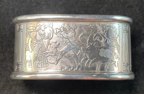 Kerr Sterling Silver Childs Napkin Ring Acid Etched Nursery Rhymes ...