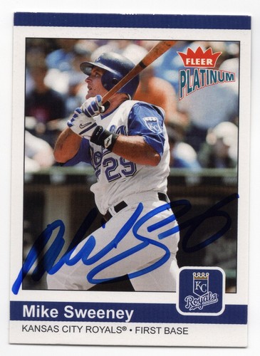 Mike Sweeney Autograph On a 2004 Fleer Platinum - Kansas City Royals ...