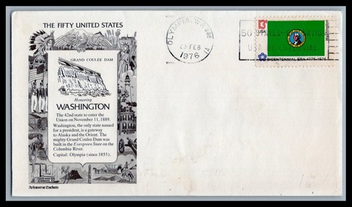 US FDC # 1674 13c Washington Flag Aristocrat 1976, 9p7364 | eBay