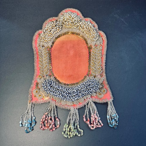 Antique Native American Mohawk Hand-Beaded Whimsy Picture Frame Circa ...