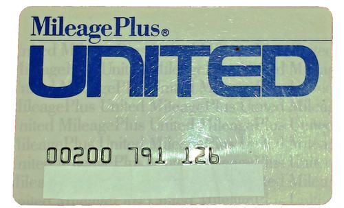 United Airlines Mileage Plus airline miles card expired undated ...