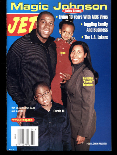 JET MAGAZINE 2002 JAN 7 MAGIC JOHNSON FAMILY PHIL PERRY RUFUS THOMAS ...