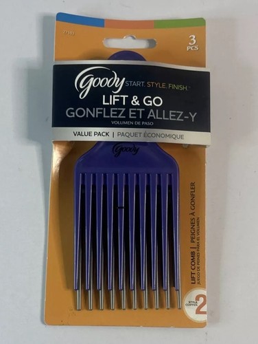 Goody Comb & Lift Pick Combs 3 Pcs Assorted Colors | eBay