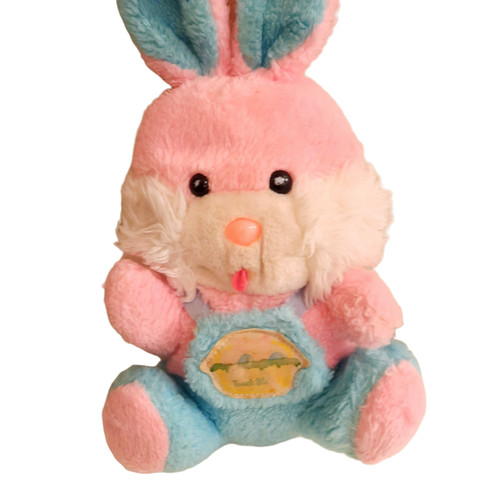Vintage Dan Dee Plush Easter Bunny Pastel Touch n Play pink blue ...