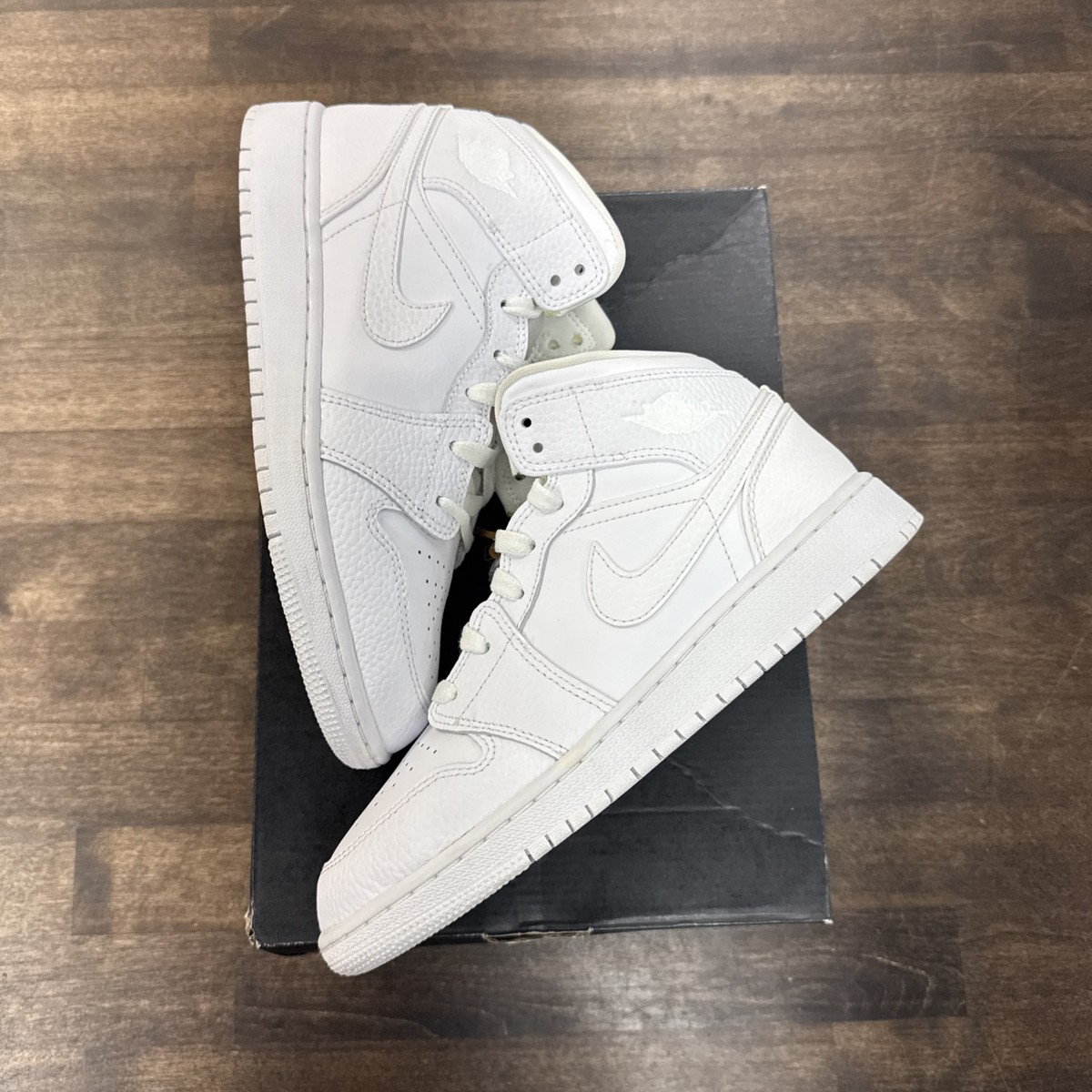 Jordan 1 Mid GS Triple White for Sale | Authenticity Jordan 1 Mid GS Triple White for Sale | Authenticity