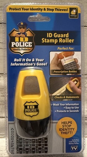 ID Police Identity Protection Roller Stamp by BulbHead - Helps Stop ID ...