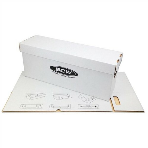 Lot of 5 BCW Long Cardboard Comic Book Storage Boxes box holds 250-300 ...
