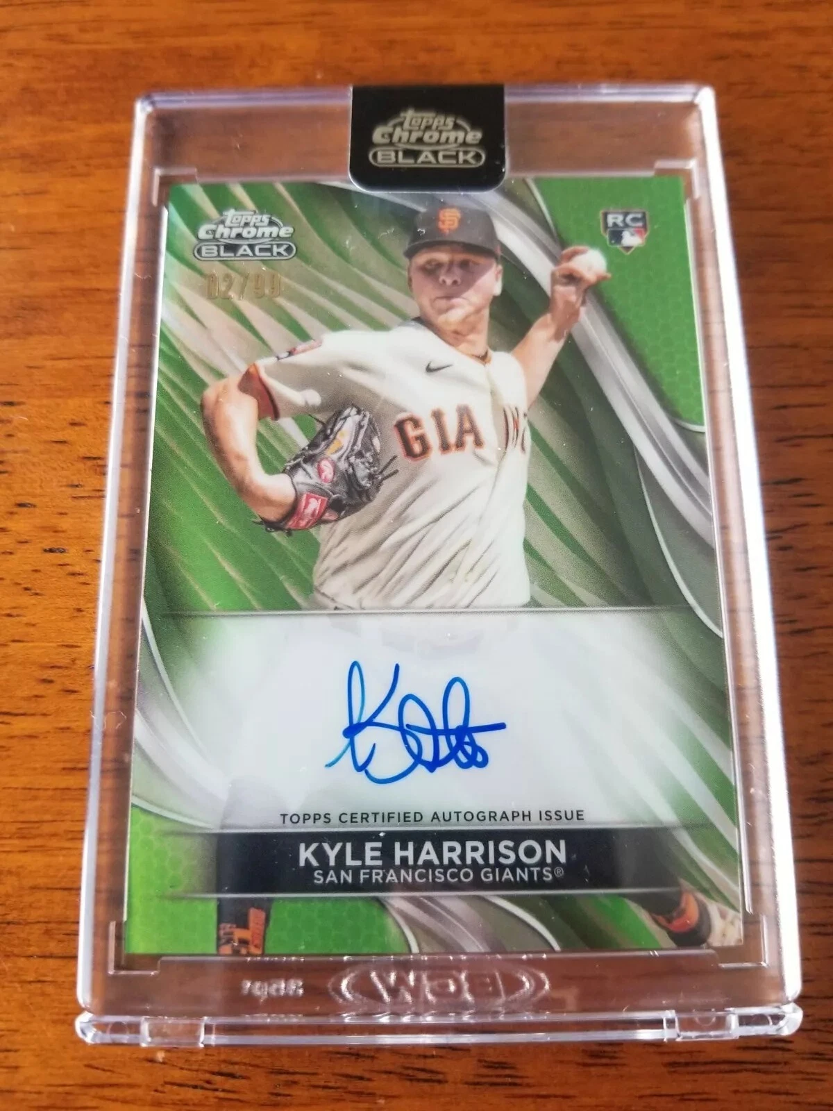 Kyle Harrison 2024 Topps Chrome Black #CBA-KHAR Autographs - Green ...