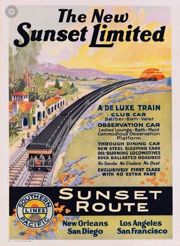 Southern Pacific Sunset Route 9" x 12" Metal Sign | eBay