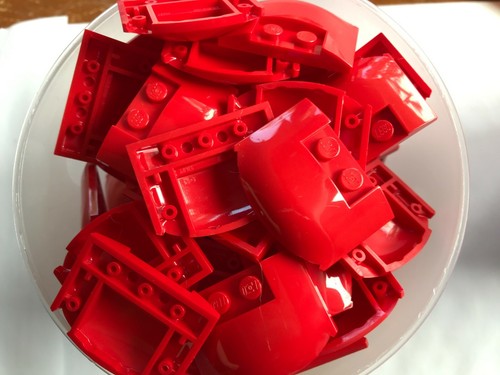 LEGO-NEW-#93604-RED-WEDGE 3 X 4 X 2/3 TRIPLE CURVED-20 PIECES | eBay