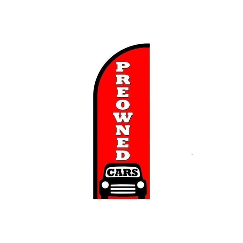 Pre Owned Cars Feather Flag Sign, Outdoor Advertising Business FLAG ...