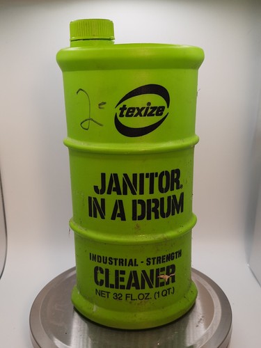 VINTAGE 1968 JANITOR IN A DRUM ALL PURPOSE CLEANER TEXIZE see weight 90 ...