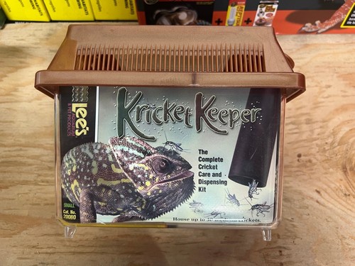Lee's Kricket Keeper, Small, with Lid and Feeder Tubes for Terrarium ...