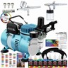 Createx 36 Color Master Airbrush Paint Kit with DVD, Cleaner & 100 Mix ...