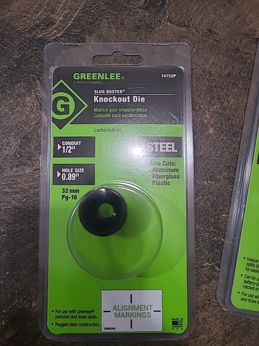 Greenlee Knockout Die 14722P And 721-1/2P NEW | eBay
