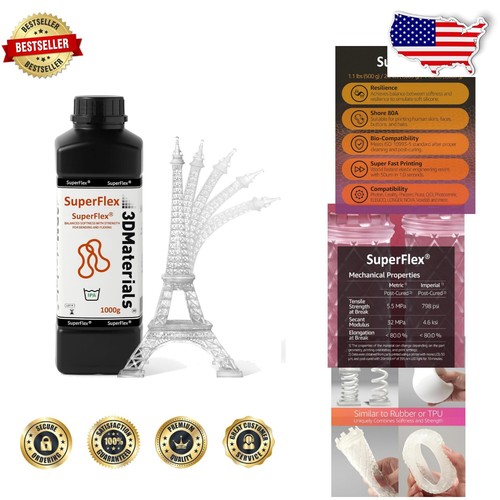 3DMaterials Superflex 3D Printer Resin 1 000g ENGR-F12L ( ) for sale ...