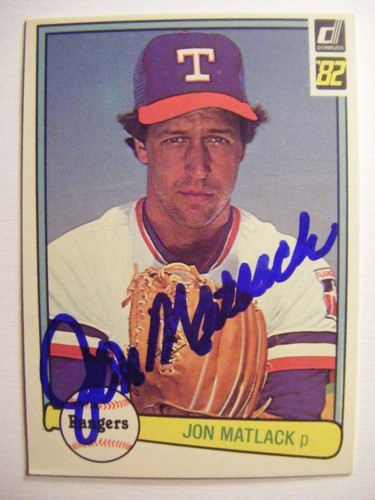 JON MATLACK signed RANGERS 1982 Donruss baseball card AUTO Autographed ...
