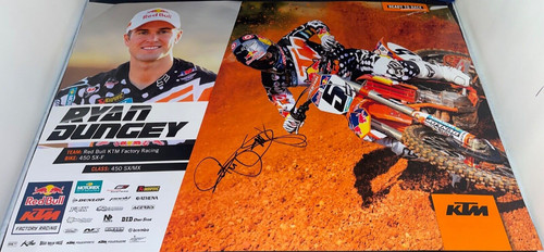 Ryan Dungey Motocross 4x SX Champion 17x23 Signed Autographed Poster 2 ...