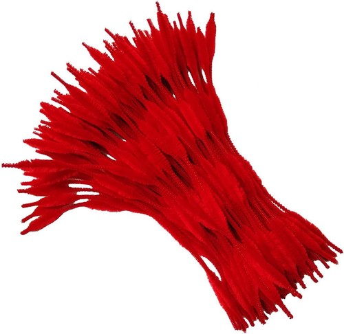 Pack of 100 Pipe Cleaners Fuzzy Bumpy Chenille Stems for Creative ...