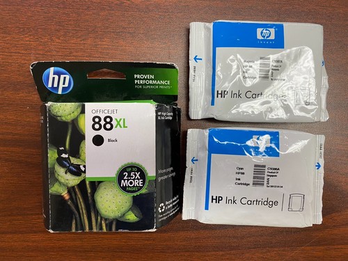 HP 88 ink cartridges black, magenta, cyan (set of 3) | eBay