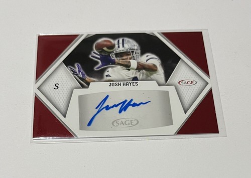 Josh Hayes Rookie 2023 SAGE Autograph Red #A-JH4 Auto RC Wildcats ...