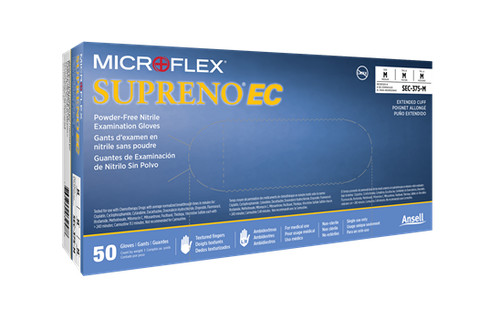 Microflex SEC-375-M Supreno EC Nitrile Gloves Medium Powder Free 50/Bx ...
