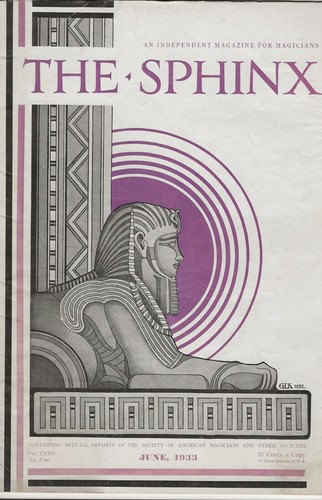 The Sphinx Magazine 1933 JUNE Vol. XXXII No. Four Magician Magic | eBay