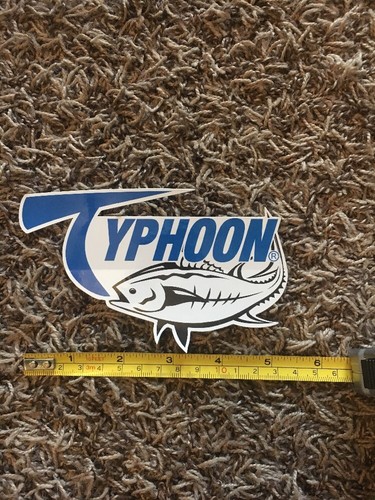 Typhoon Sticker Decal Trout Fish Fly Fishing Water Paddle Ocean Kayak ...