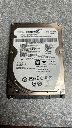Seagate Thin ST500LM021 500GB 2.5" SATA Laptop/Notebook Hard Drive ...