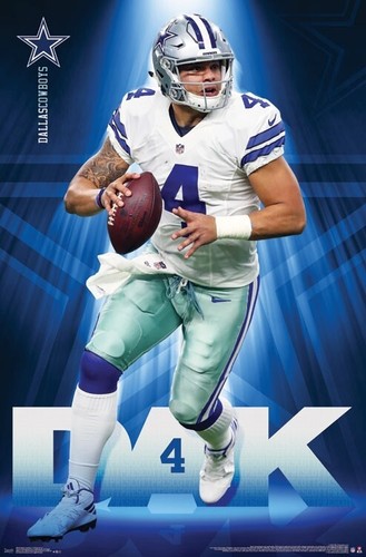 Dak Prescott DYNAMO Dallas Cowboys Official NFL Football Action 22x34 ...