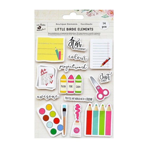 Stickers 3D Little Birdie Star Student School Supplies A+ Just A Note ...