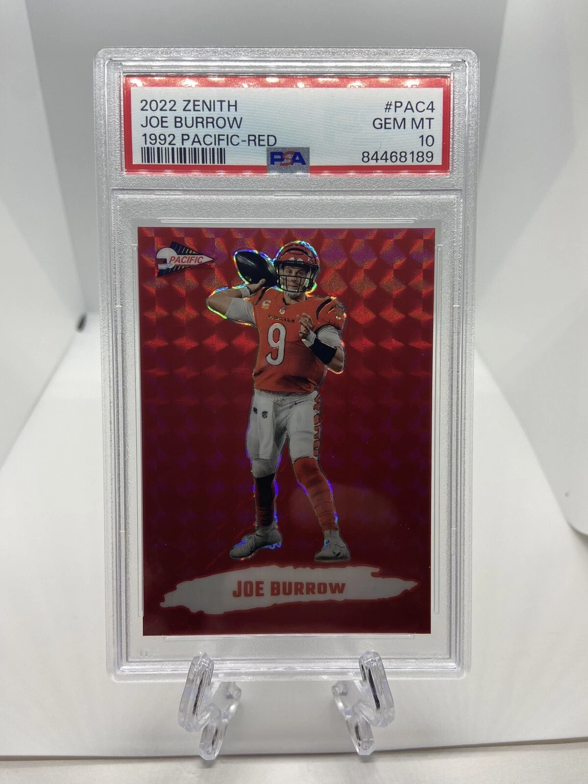 Joe Burrow 2022 Zenith #PAC-4 1992 Pacific - Red PSA 10 Price Guide ...