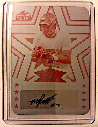 2024 Leaf Armed & Dangerous Autograph Michael Pratt 1/1 Magenta Print ...