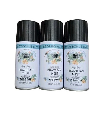 Power Stick Brazilian Mist Body Spray SET OF 3 Pistachio & Salted ...