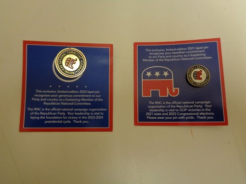 GOP Republican National Commitee RNC Lapel Pins Trump - 2021 2023 Lot ...