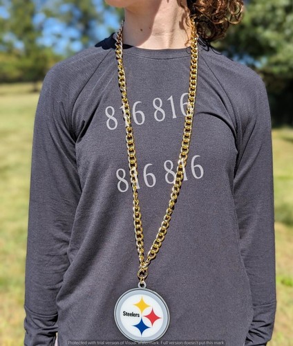 Pittsburgh Steelers Team Emblem Fan Chain, Giant Necklace Licensed NFL ...