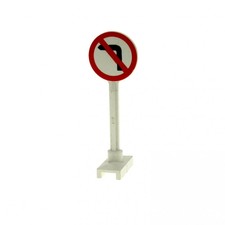 LEGO Sets with Part 80039 Roadsign Round with Left Turn Prohibited Sign ...
