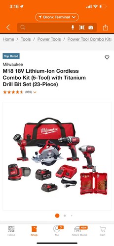 Milwaukee 2691-26 M18 18V Li-Ion Cordless 6-Tool Combo Kit | eBay
