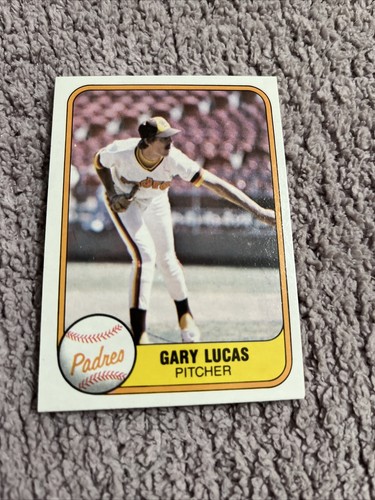 1981 Fleer San Diego Padres Baseball Card #502 Gary Lucas | eBay